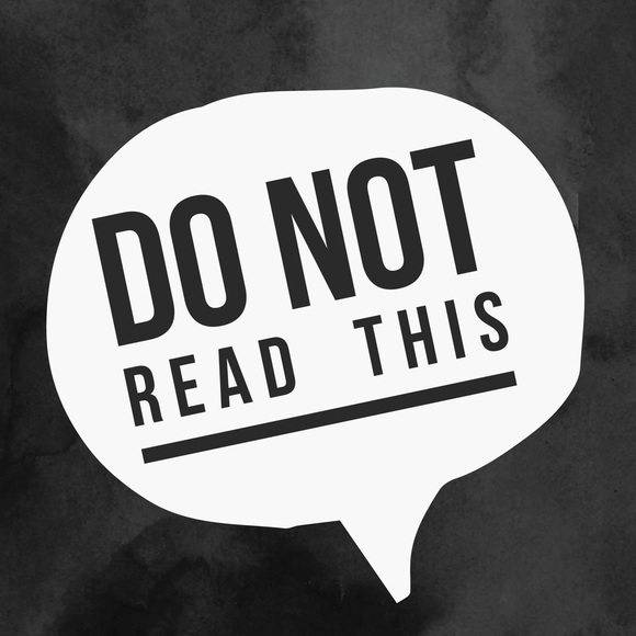 Other | Do Not Read This | Poshmark